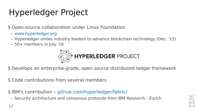 Architecture of the Hyperledger Blockchain Fabric - Christian Cachin ...