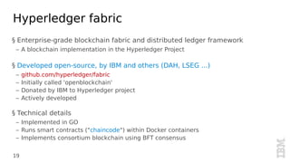 Architecture of the Hyperledger Blockchain Fabric - Christian Cachin - IBM Research Zurich | PDF