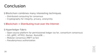 Architecture of the Hyperledger Blockchain Fabric - Christian Cachin - IBM Research Zurich | PDF