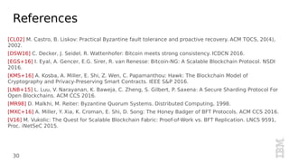 Architecture of the Hyperledger Blockchain Fabric - Christian Cachin - IBM Research Zurich | PDF