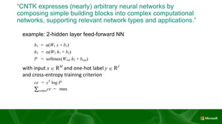 [html5jロボット部 第7回勉強会] Microsoft Cognitive Toolkit (CNTK) Overview | PDF | Computing | Technology ...