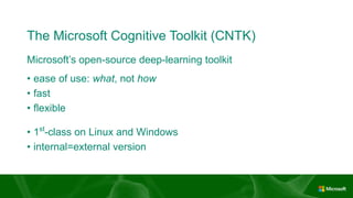 [html5jロボット部 第7回勉強会] Microsoft Cognitive Toolkit (CNTK) Overview | PDF ...