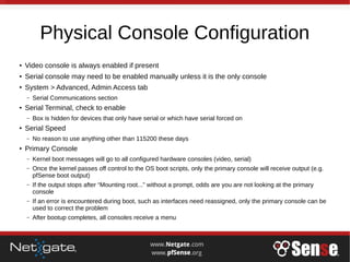 Console Menu - pfSense Hangout December 2016 | PPT