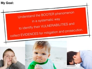 DDoS attacks and Booters -- *my thesis summary | PPT