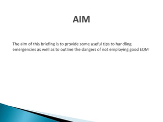 Emergency Decision Making in Business | PPT