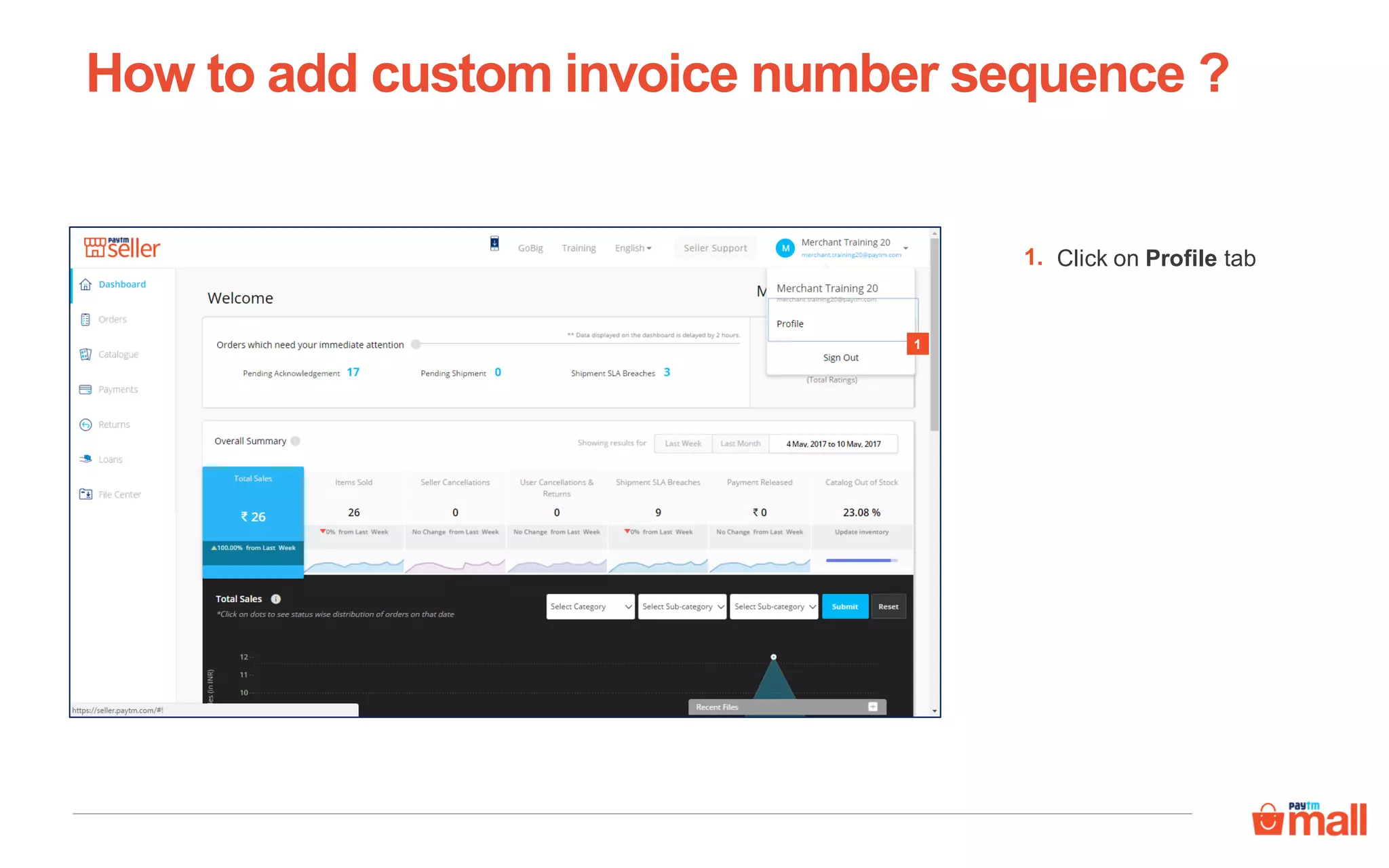 Customize the invoice number sequence | PPT