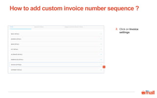 Customize the invoice number sequence | PPT