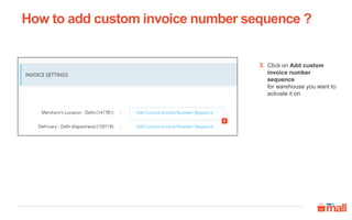 Customize the invoice number sequence | PPT