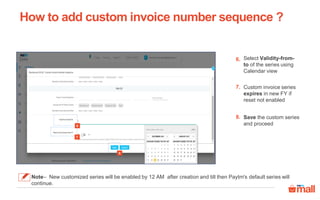 Customize the invoice number sequence | PPT