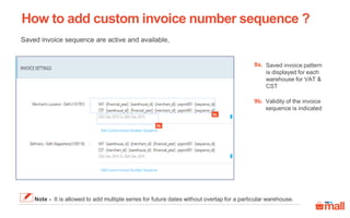 Customize the invoice number sequence | PPT