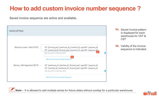 Customize the invoice number sequence | PPT