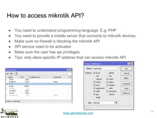 Mikrotik API | PDF