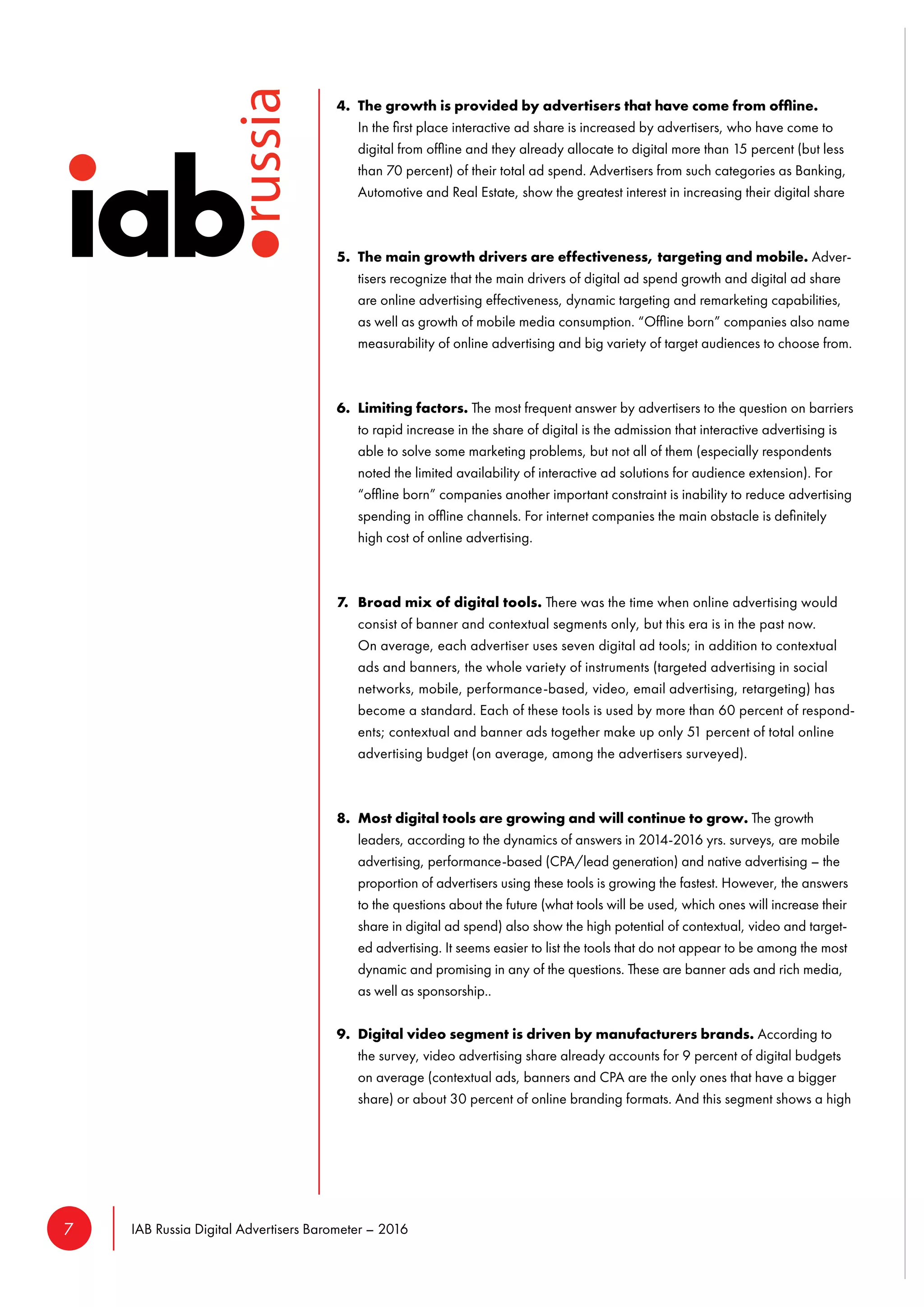 IAB Russia digital advertisers barometer | PDF
