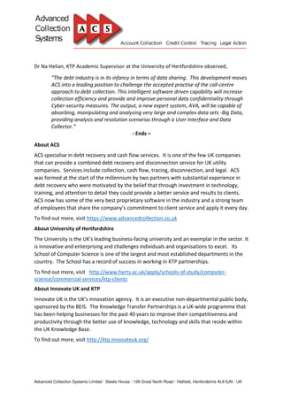 Debt Collection Agency ACS wins support from government to change the ...