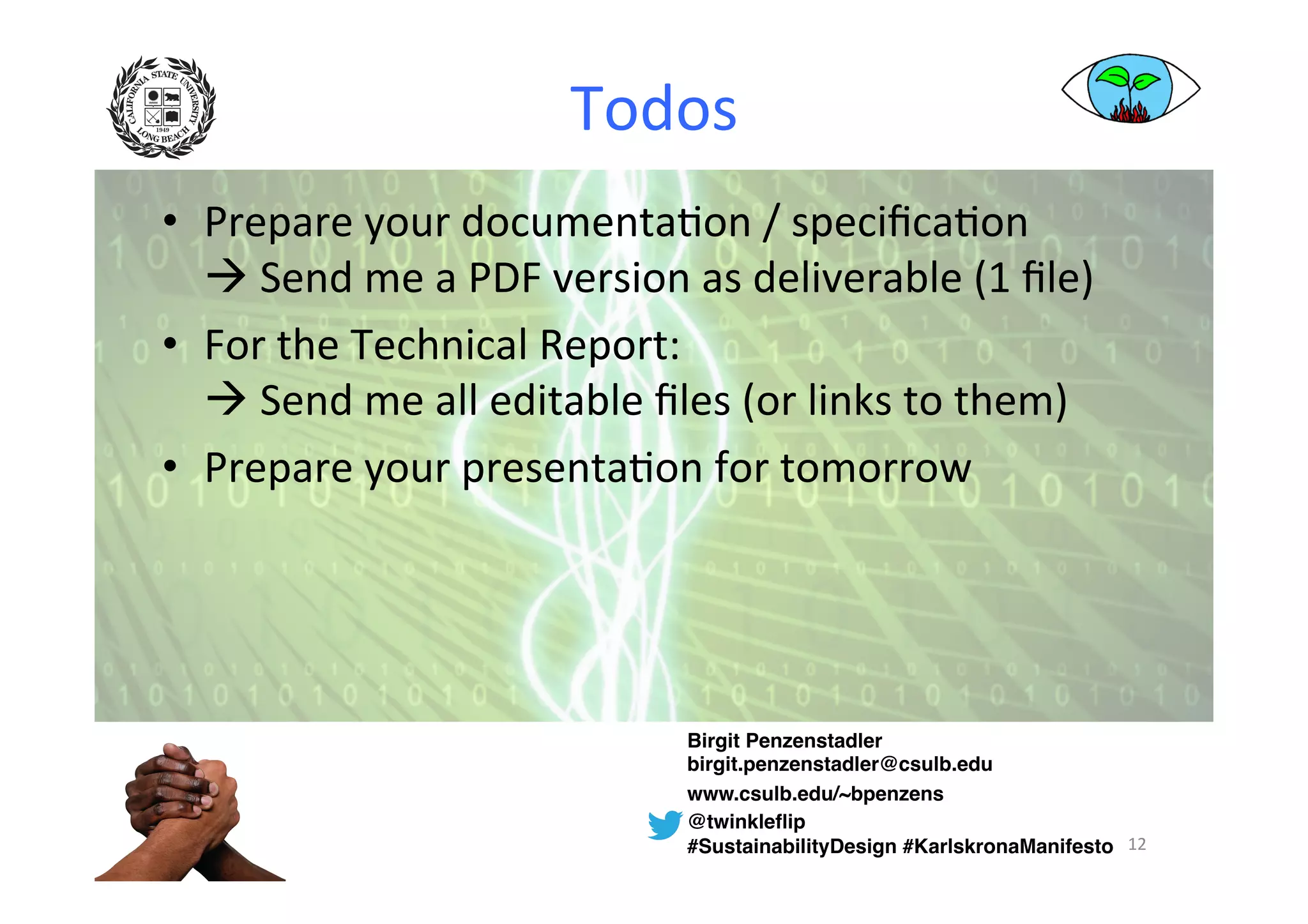 Requirements Engineering for Sustainability - 6 - Documentation | PPT