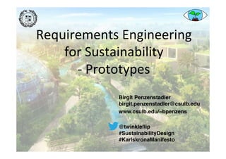 Requirements Engineering for Sustainability - 6 - Documentation | PPT