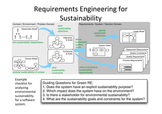 Requirements Engineering for Sustainability - 6 - Documentation | PPT