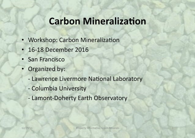 2016 agu knops Carbon Mineralization | PPT