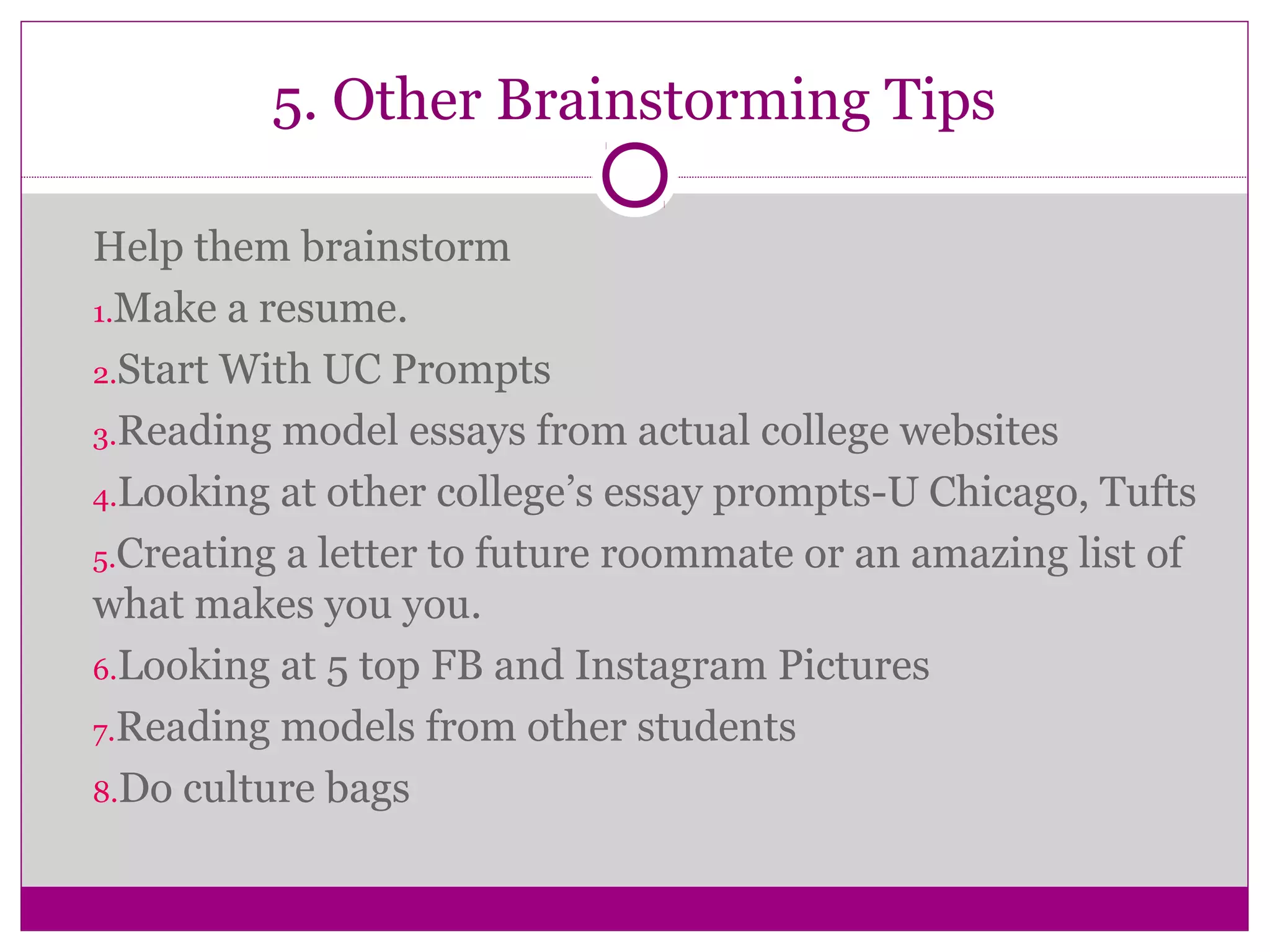 Writing Great UC Personal Insight Question Responses | PPT