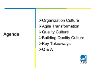 Building Quality Culture In Agile Software Development | PDF