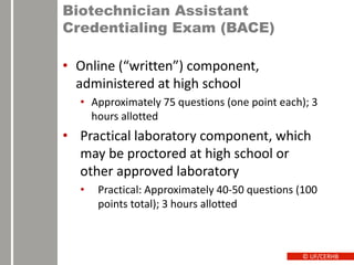 2016 Biotechnician Assistant Credentialing Exam | PDF