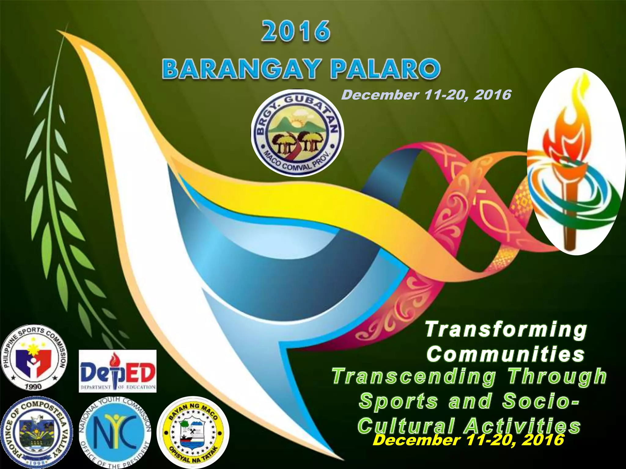 2016 Barangay Palaro Mechanics | PPT