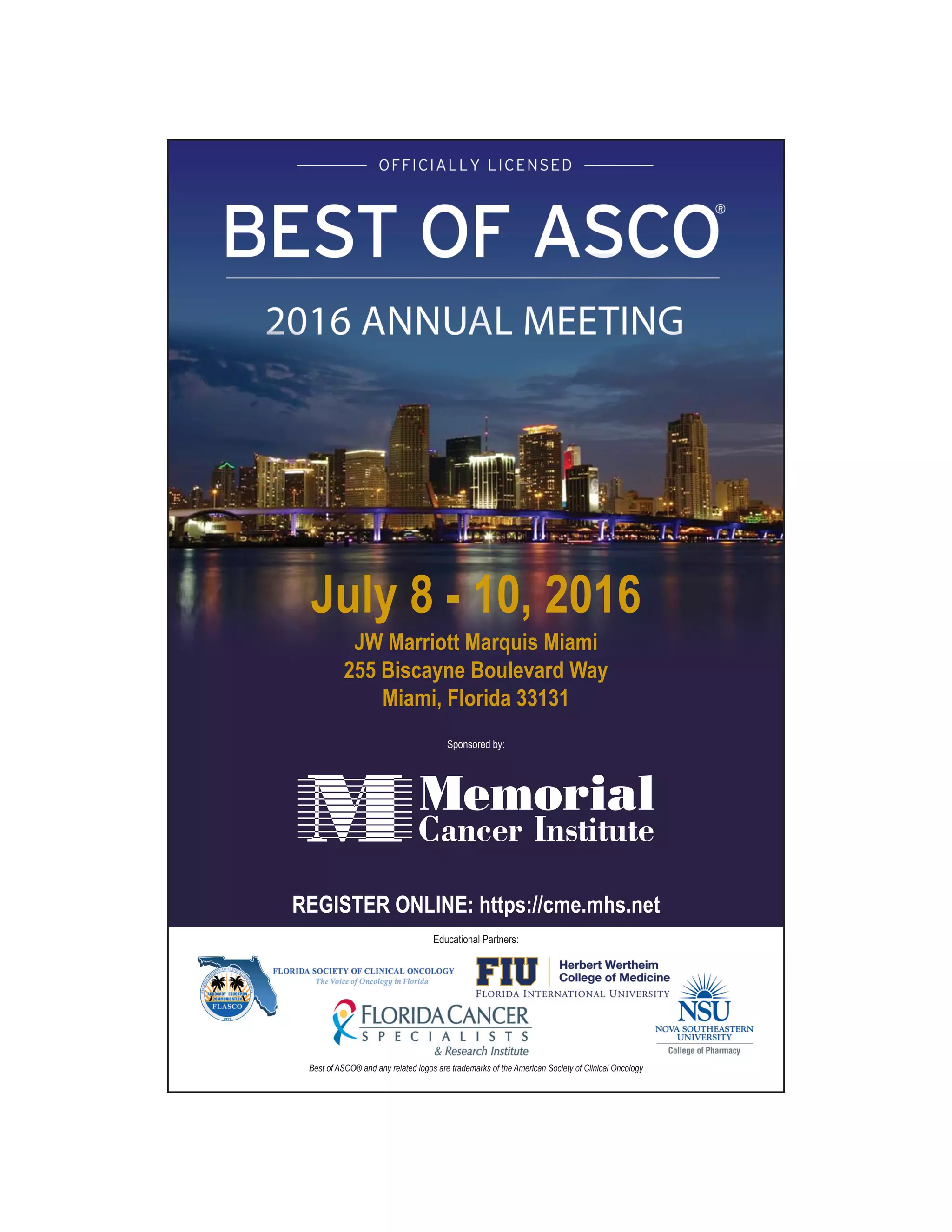 2016 Best of ASCO Brochure | PDF