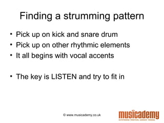 Acoustic Guitar Masterclass: Strumming patterns, capo placements, and ...