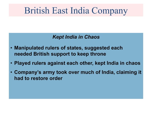 Establishment of company rule in india .ppt