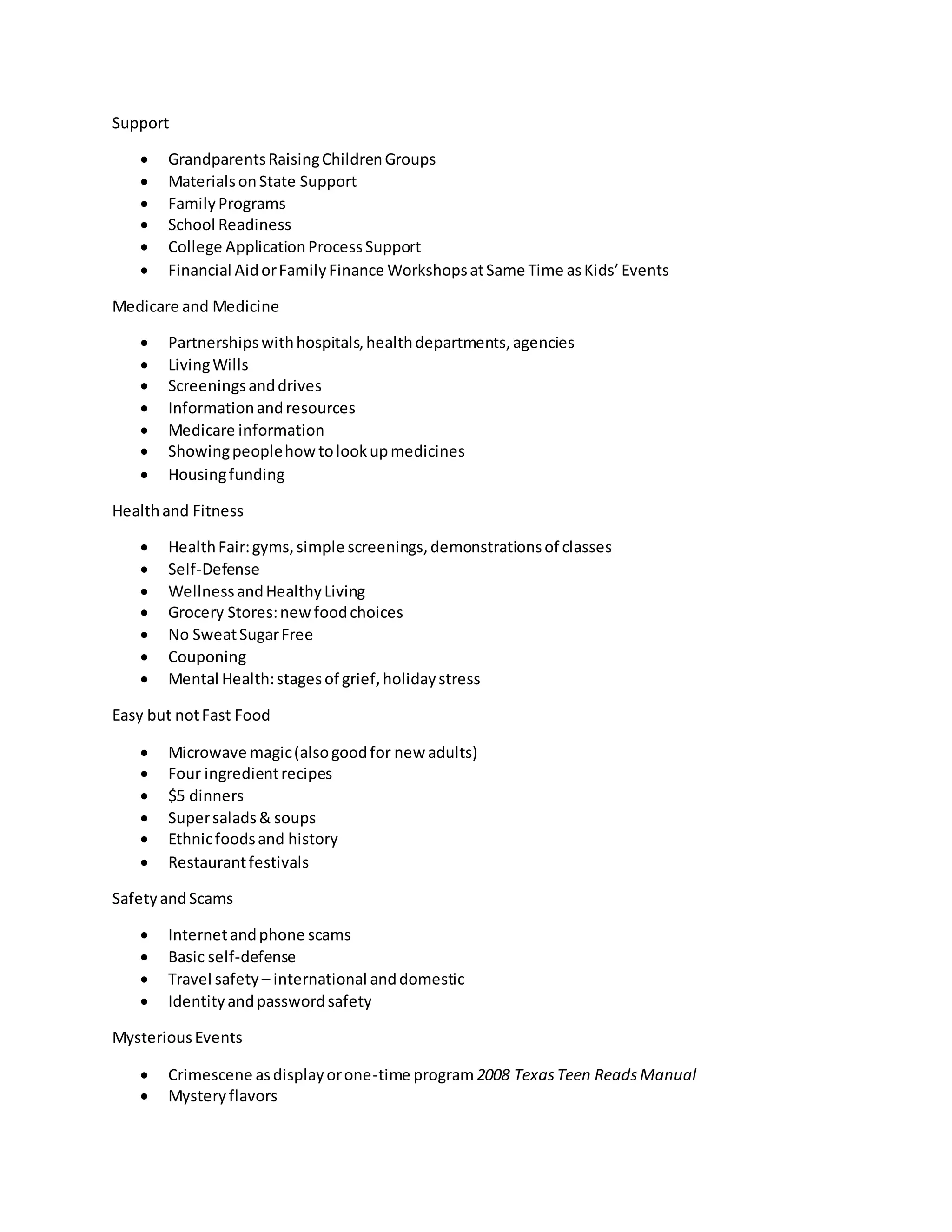 Building Great Programs for Seniors Outline | DOCX