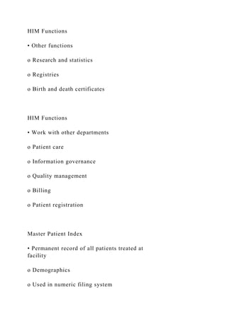 © 2016Chapter 3 Health Information Functions, Purpose, .docx