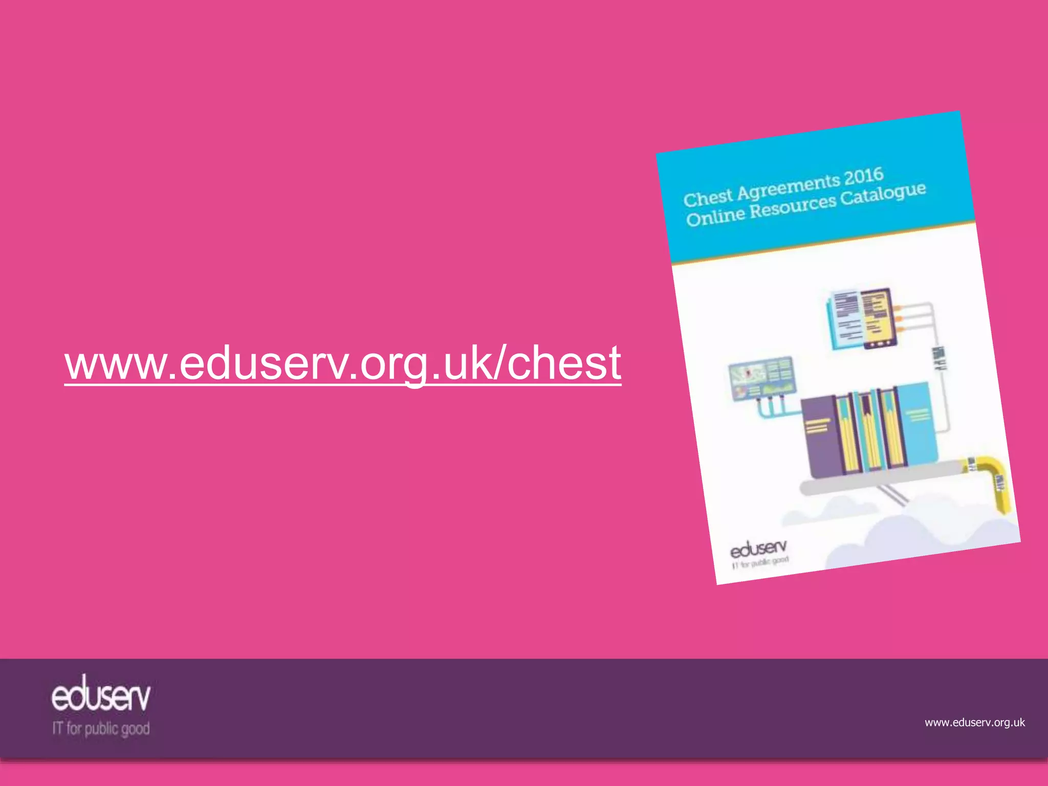 Lightning talk - Eduserv Chest Agreements | PPT