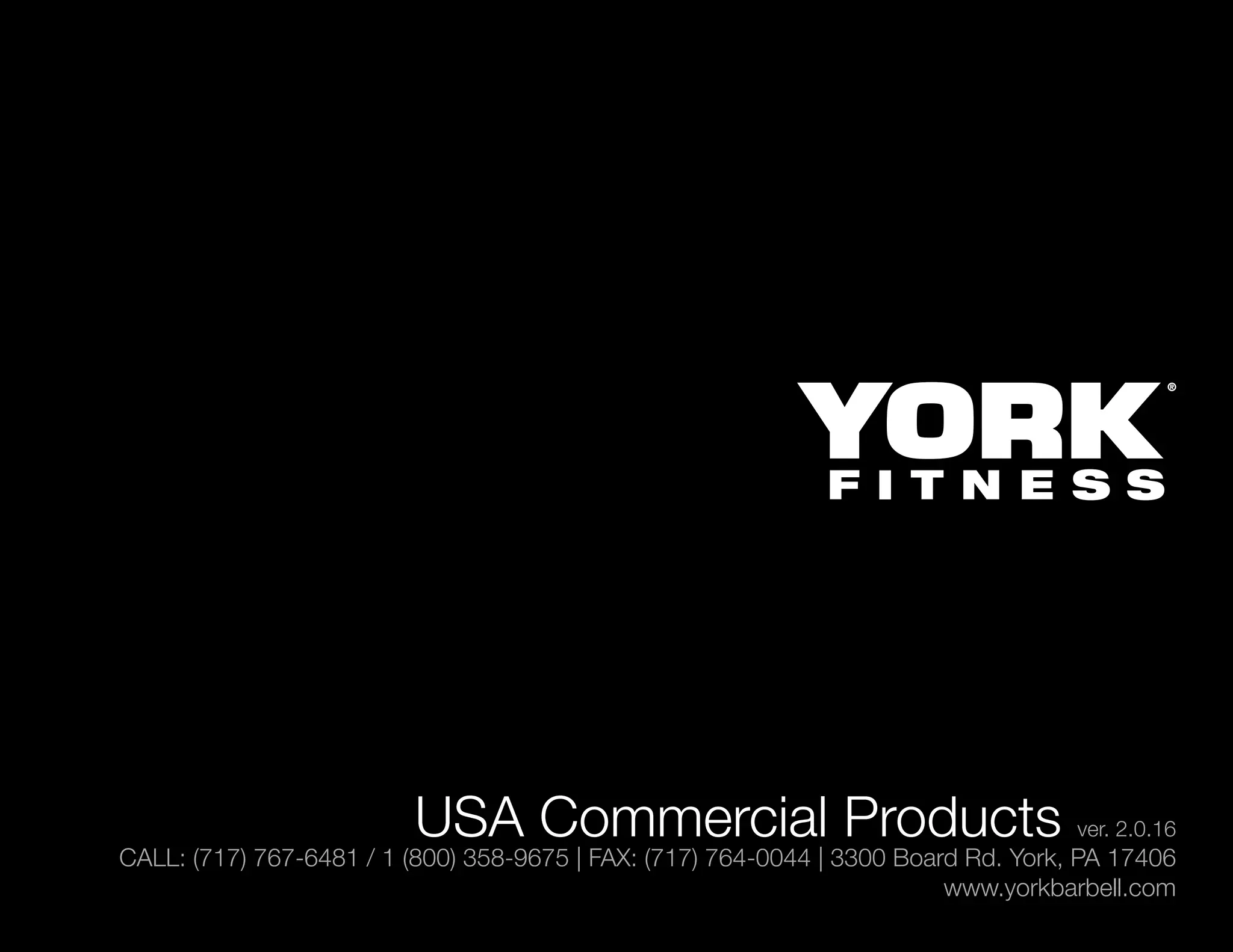York Barbell Commercial Products Catalog - 2016 Version | PDF
