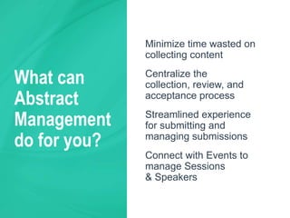 Abstract Management | PPT