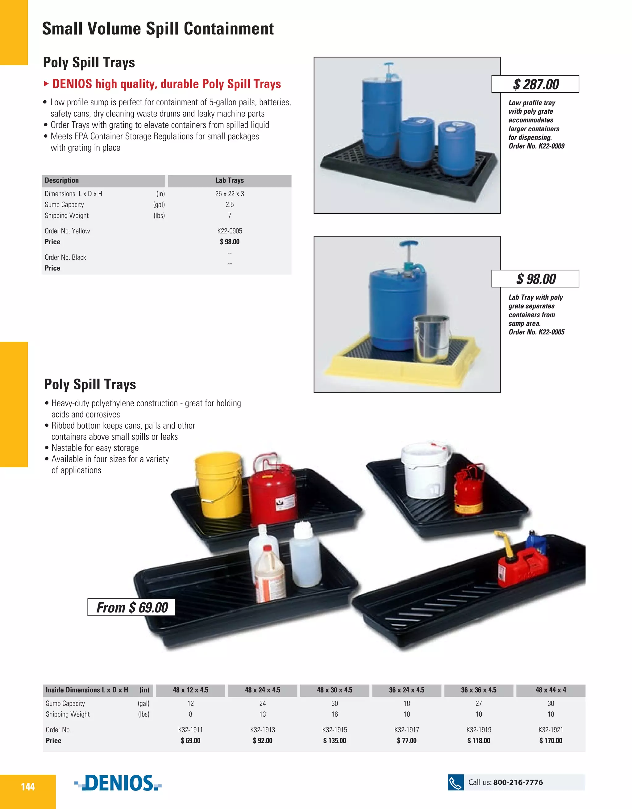 Containment Shelving, Spill Tray, Spill Sumps - DENIOS US | PDF