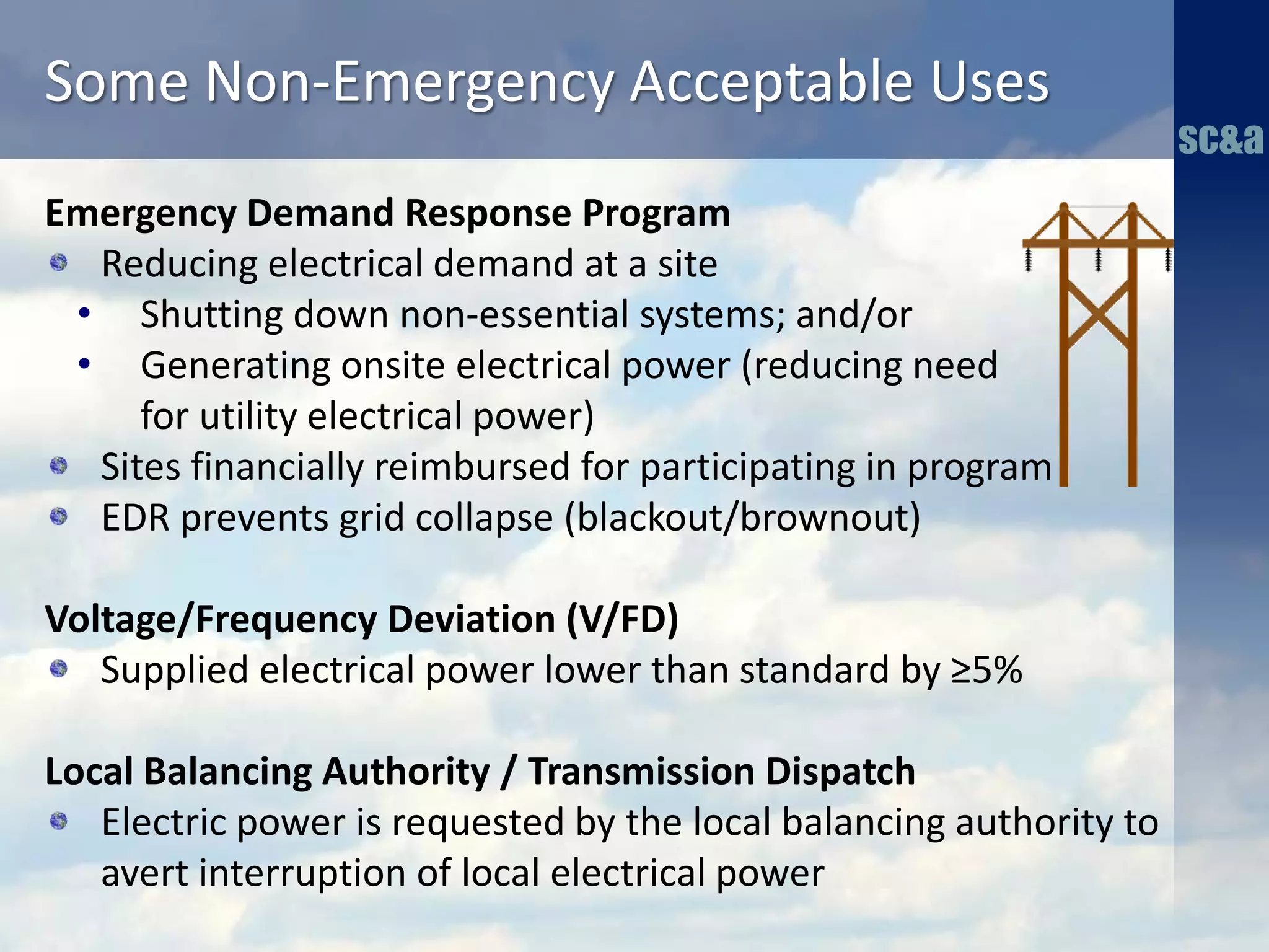 Emergency RICE: Emergency Demand Response Options | PPT