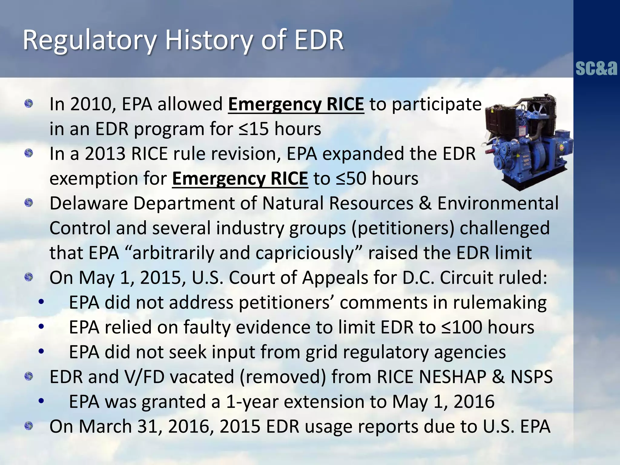 Emergency RICE: Emergency Demand Response Options | PPT