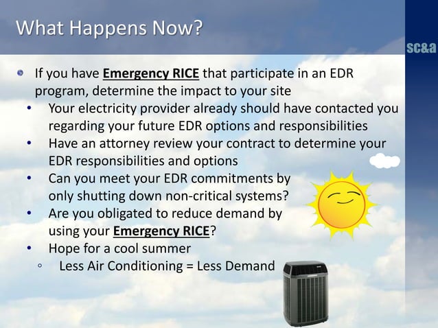 Emergency RICE: Emergency Demand Response Options | PPT