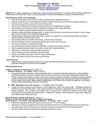 2016 Elizabeth Hanlon Resume | PDF