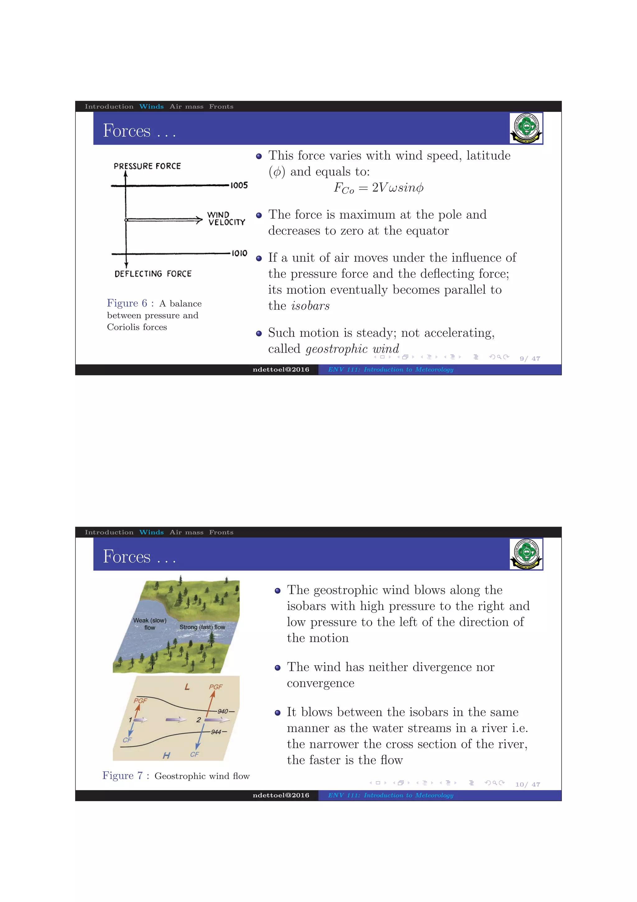 Winds, air masses and fronts | PDF
