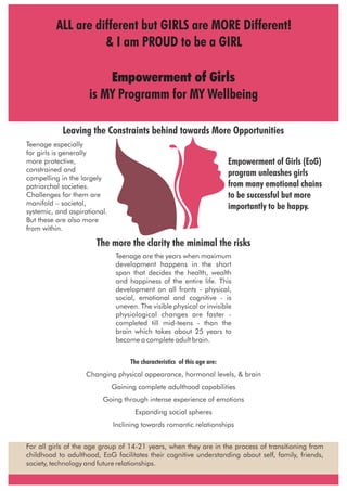 Girl Empowerment Program "Smart Girl" Brochure | PDF