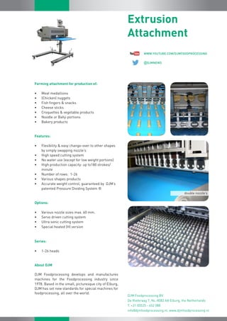 DJM Foodprocessing Extrusion Attachment | PDF