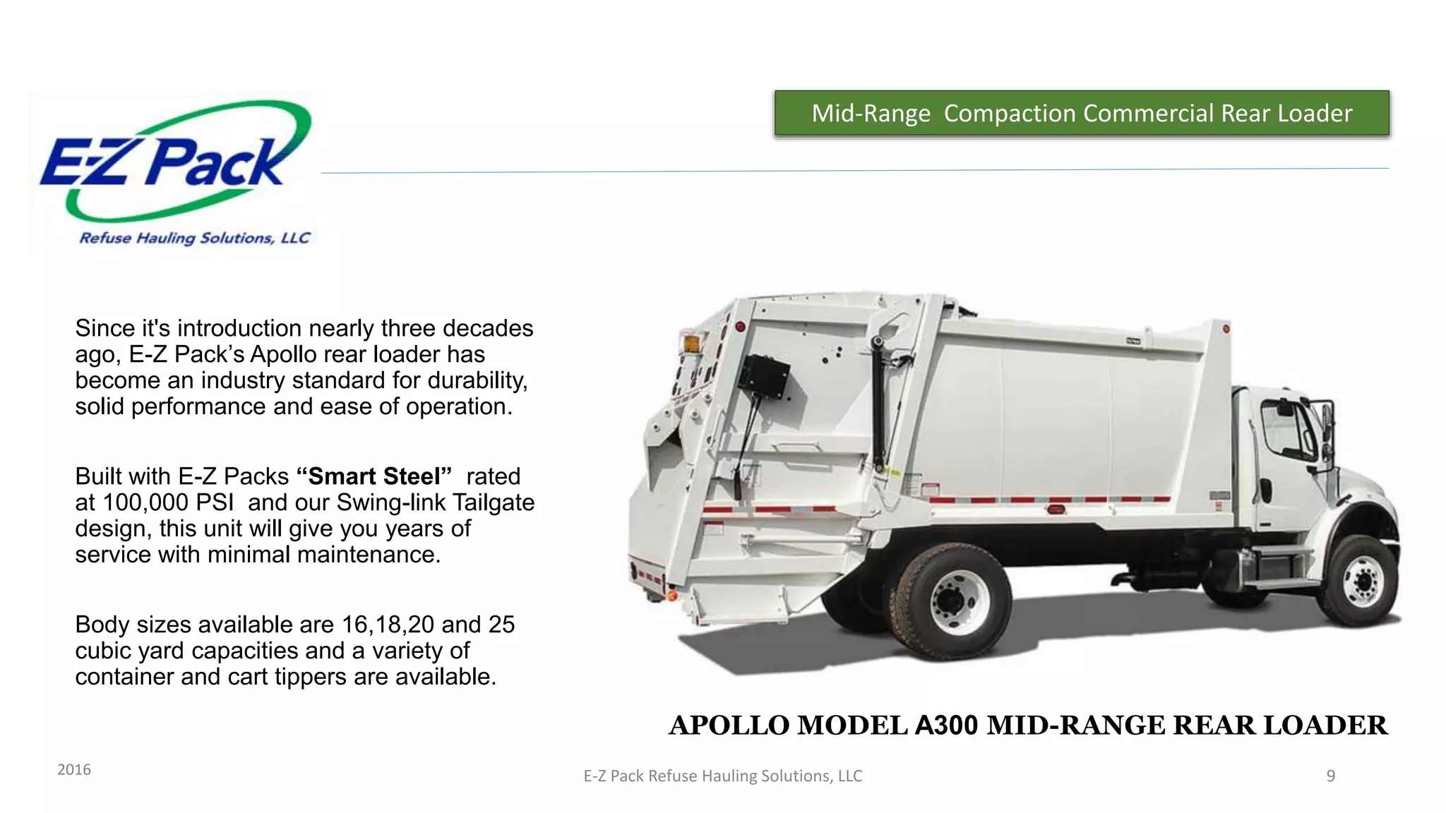 2016 E-Z Pack Company Profile and Product Information | PPTX