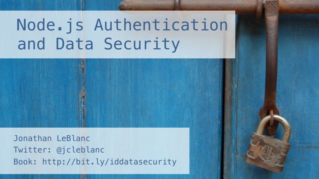 Node.js Authentication and Data Security | PDF