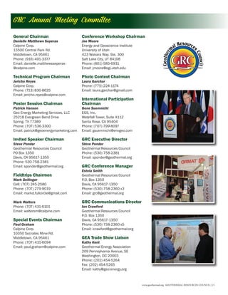GRC Annual Meeting & GEA GeoExpo+ - Final Program | PDF