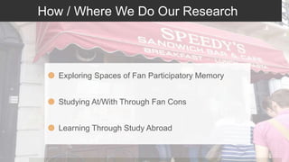 2016 Fan Studies conference paper on Three Stages of Fandom | PPT