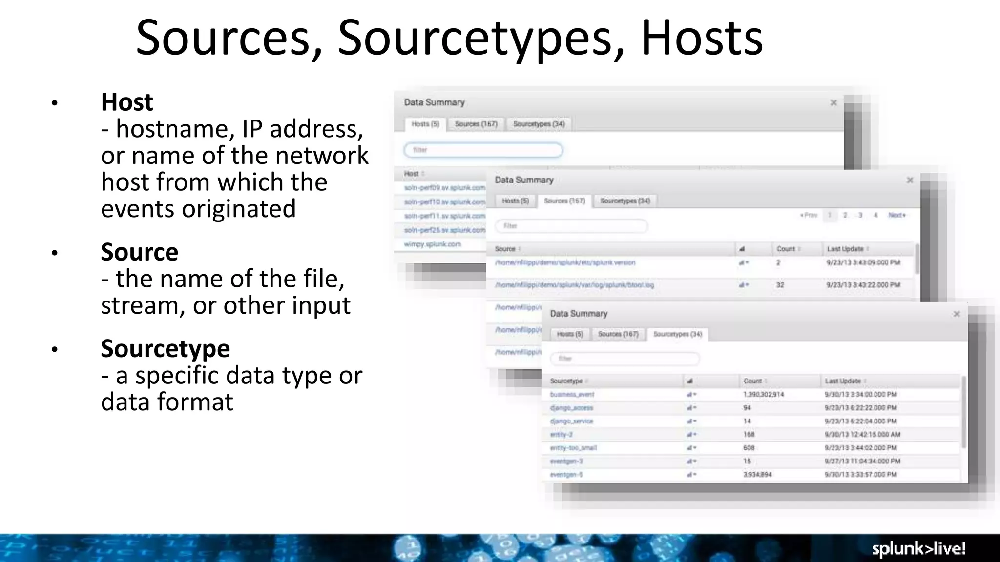 SplunkLive! - Getting started with Splunk | PPT