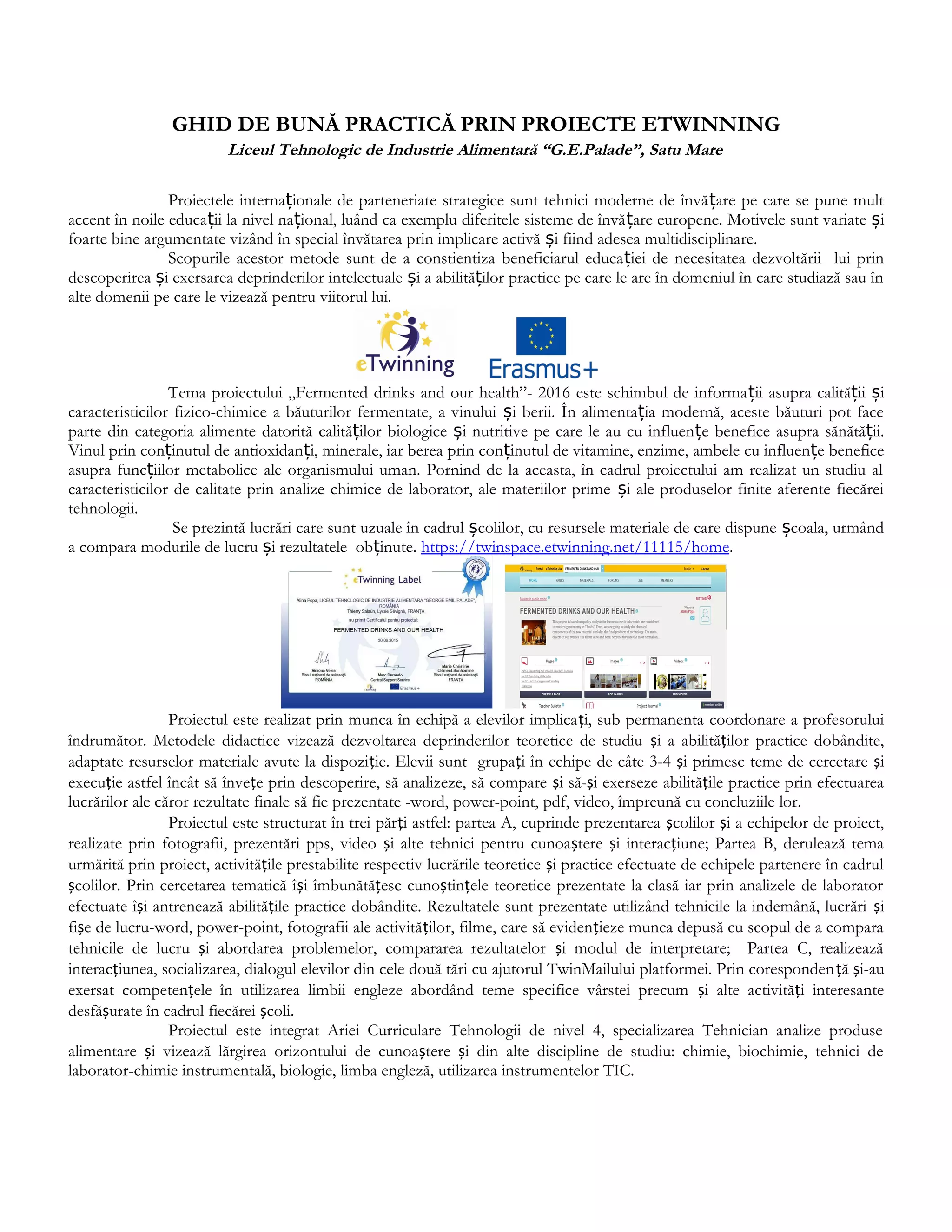 2016 ghid buna practica_etwinning_alina_popa | PDF