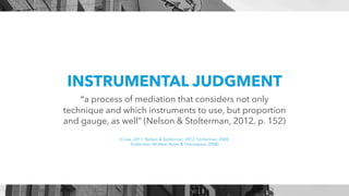 Designers’ Articulation and Activation of Instrumental Design Judgments ...