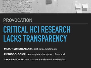 Meaning Reconstruction as an Approach to Analyze Critical Dimensions of ...